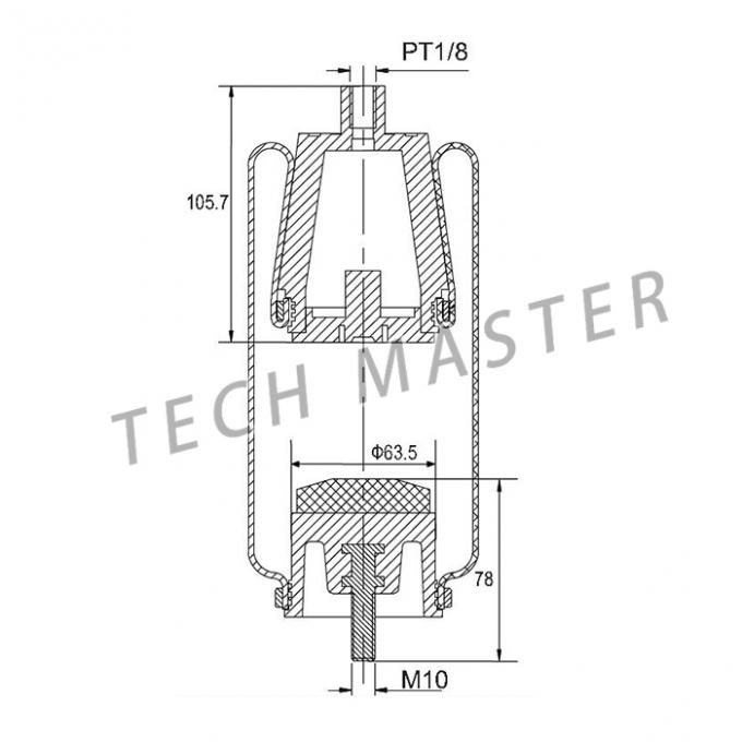 21165207 Cabin Air Spring Rubber Material OEM Standard Size